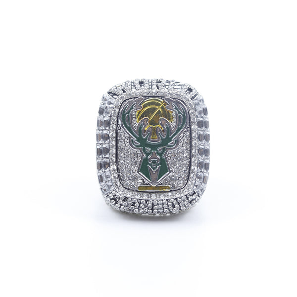 2021 Milwaukee Bucks Replica NBA Championship Ring with Necklace – Kemp ...