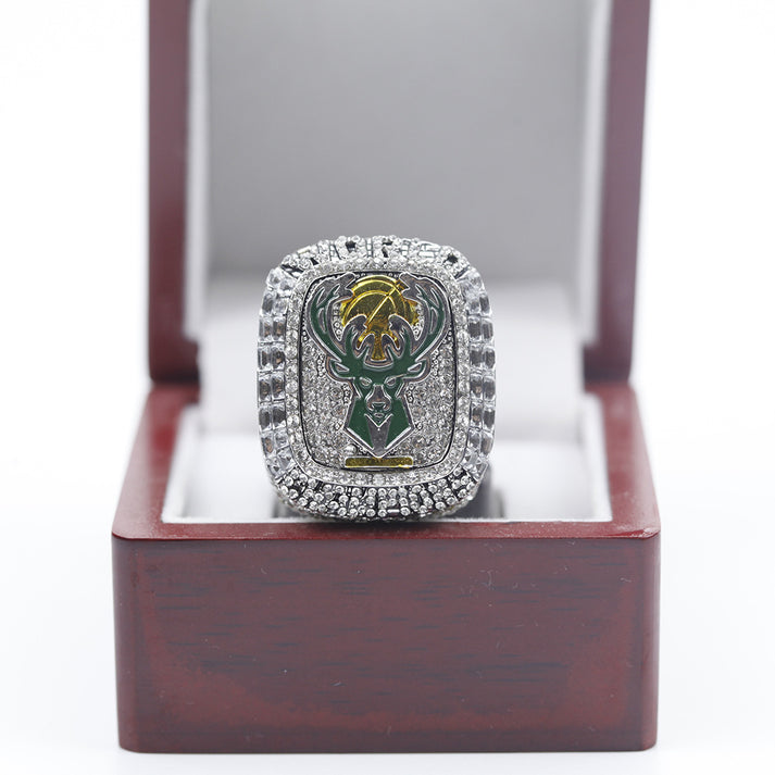 2021 Milwaukee Bucks Replica NBA Championship Ring with Necklace – Kemp ...